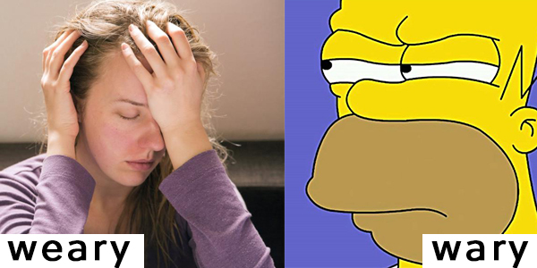 weary vs wary: remember the difference